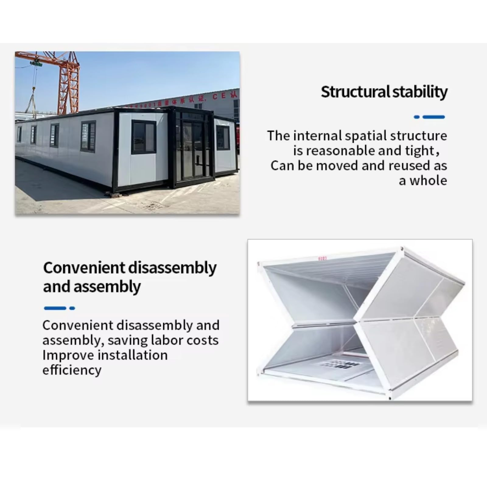 20ft Double Storey Flat Roof Expandable Container House with Kitchen Bathroom Two bedrooms