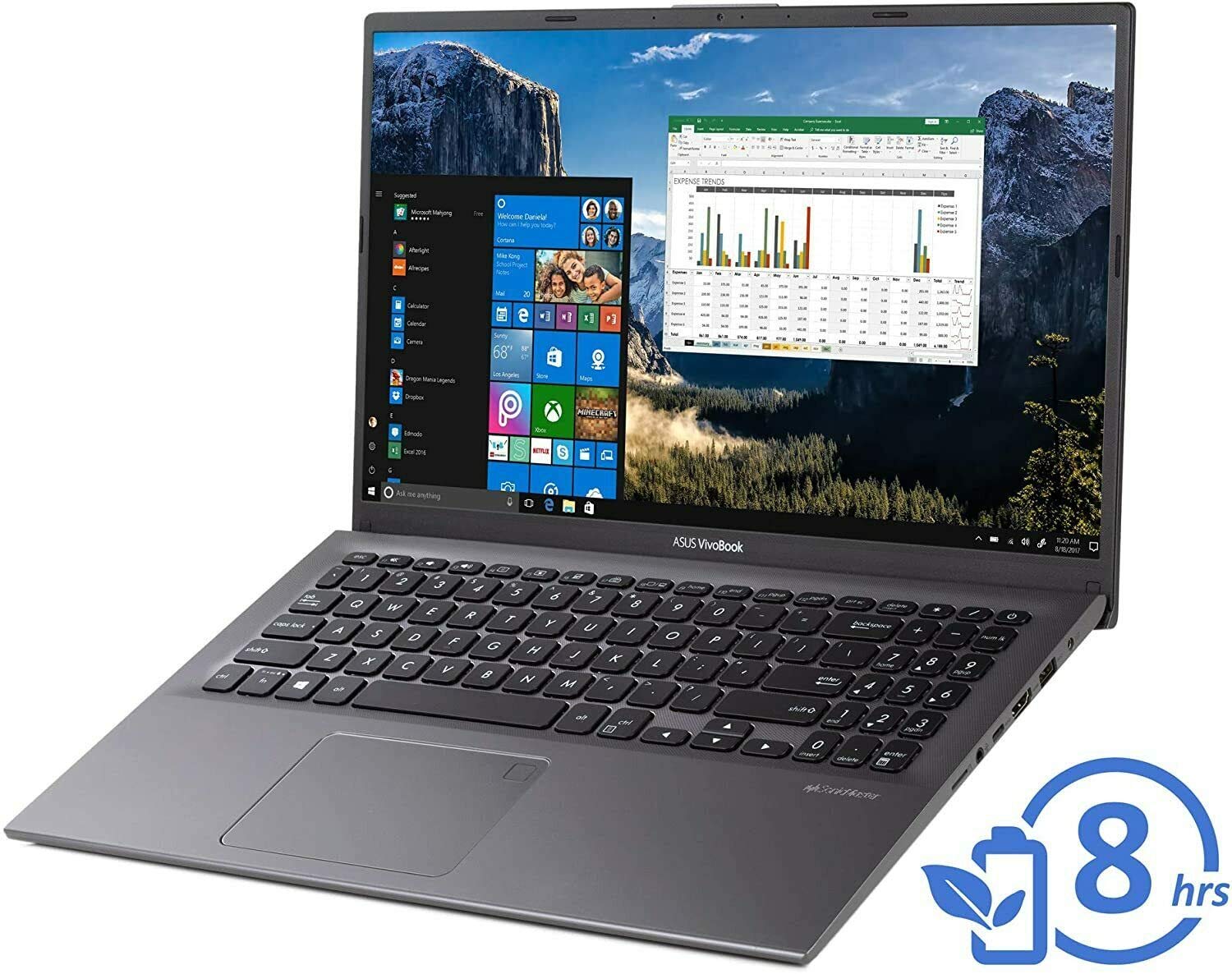ASUS 2021 VivoBook Ultra Thin and Light 15.6'' FHD Laptop Intel 10th gen Quad-Core i7-1065G7 up to 3.9GHz 32GB RAM 1TB SSD Chiclet Keyboard WiFi Webcam Windows 10 Aloha Bundle