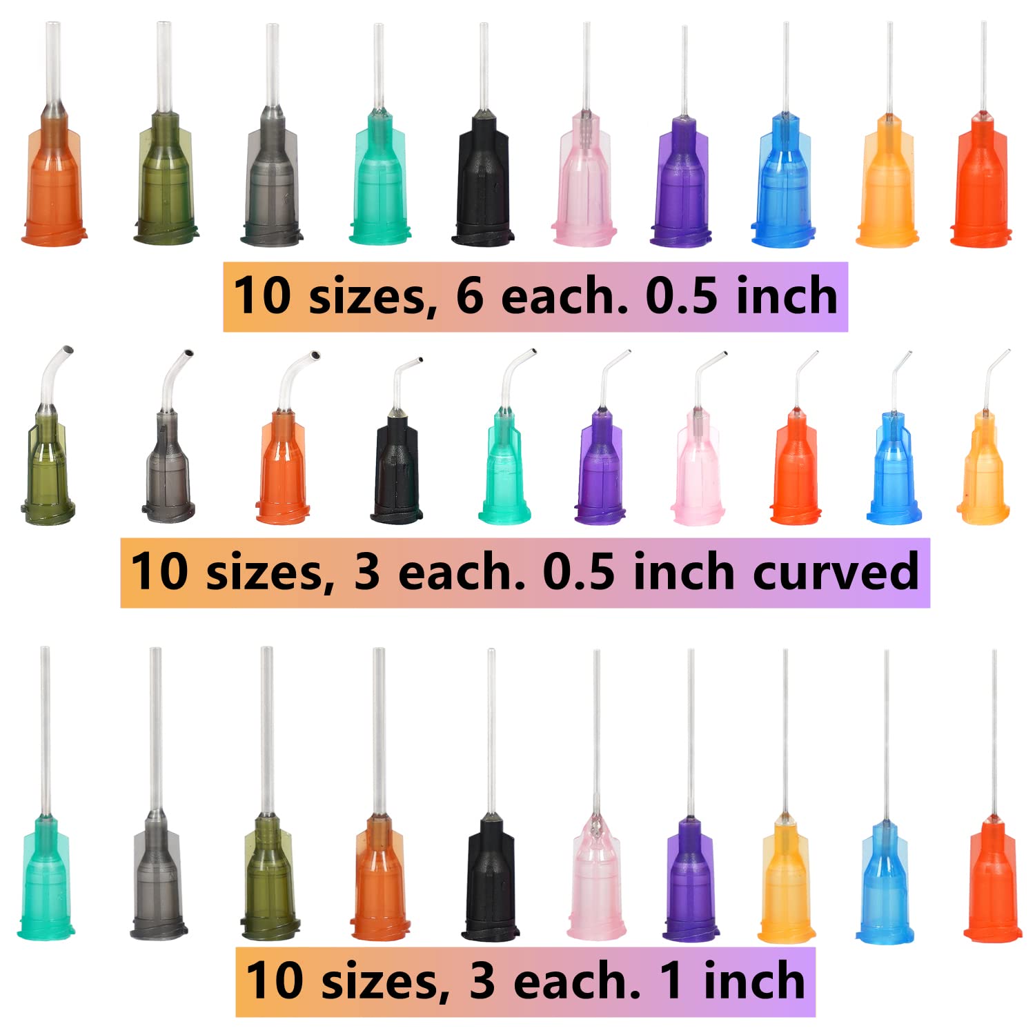 120 Pcs Blunt Distribution head With Luer Lock, Elbow and Straight distribution head, Industrial Liquid Dispenser head for Oil Glue Applicator and Syringe (Blend 1)