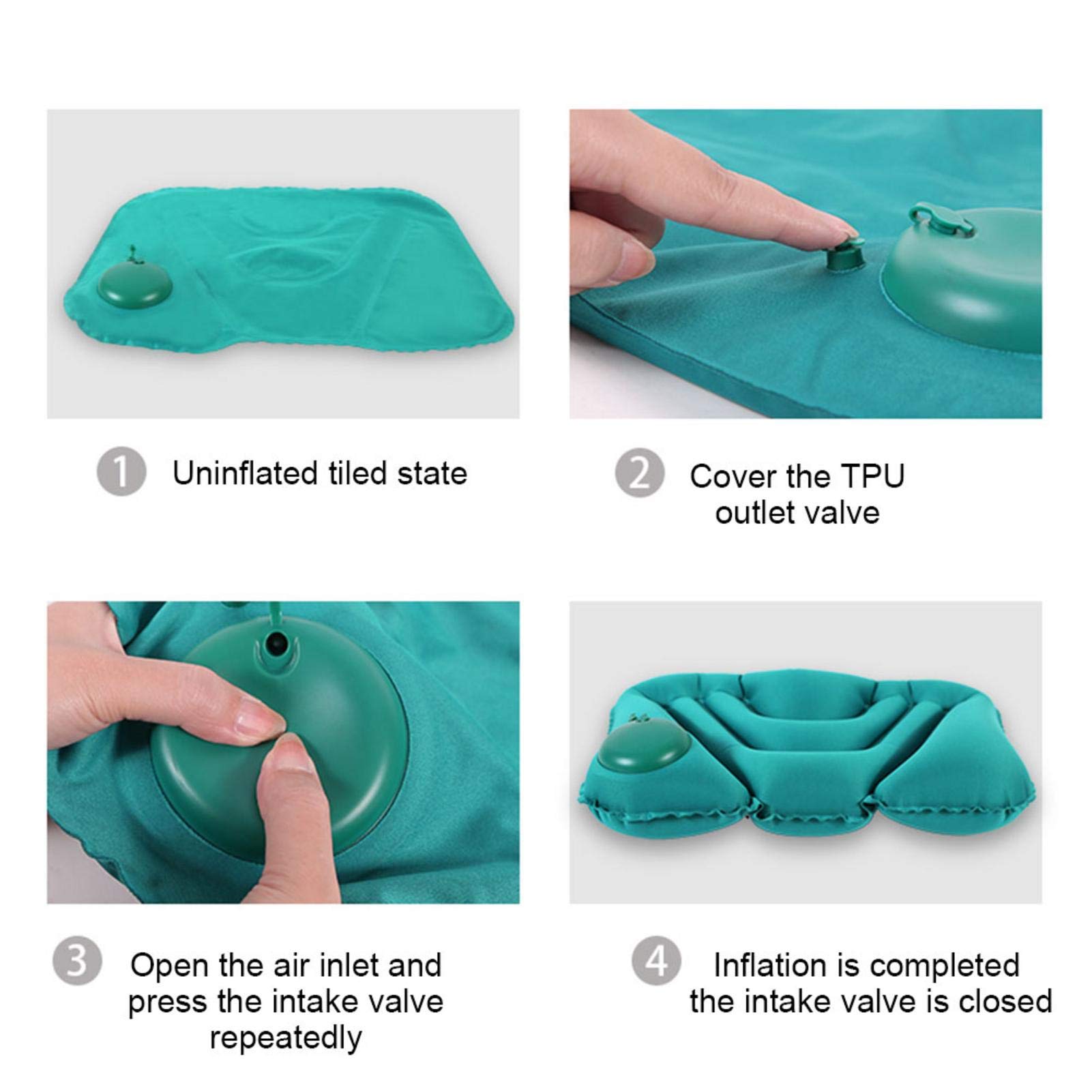 Inflatable Camping Pillow,Lumbar Support Cushion,Ultralight Compressible Portable Air Pillow for Outdoor Hiking Backpacking Night Sleep