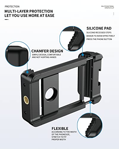 17 mm Thread Lens Adapter, Telephoto Lens Phone Mount Sturdy and Wear-Resistant, Lens Holder Suitable for All Lens&Telephoto Lens with 17mm Thread, Works with Almost All Smartphones