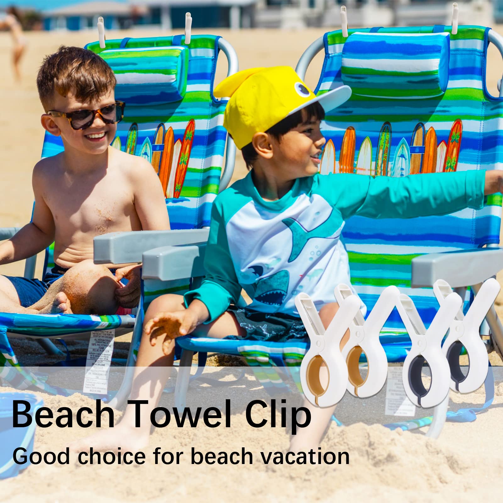 12PCS Beach Towel Clip, SHAIDOJIO Clothes Pins, Heavy Duty Laundry Clothes Clips, Blanket Quilt Drying Clip, Strong Grip Holder Clamp to Keep Your Towel, Clothes, Blankets from Blowing Away