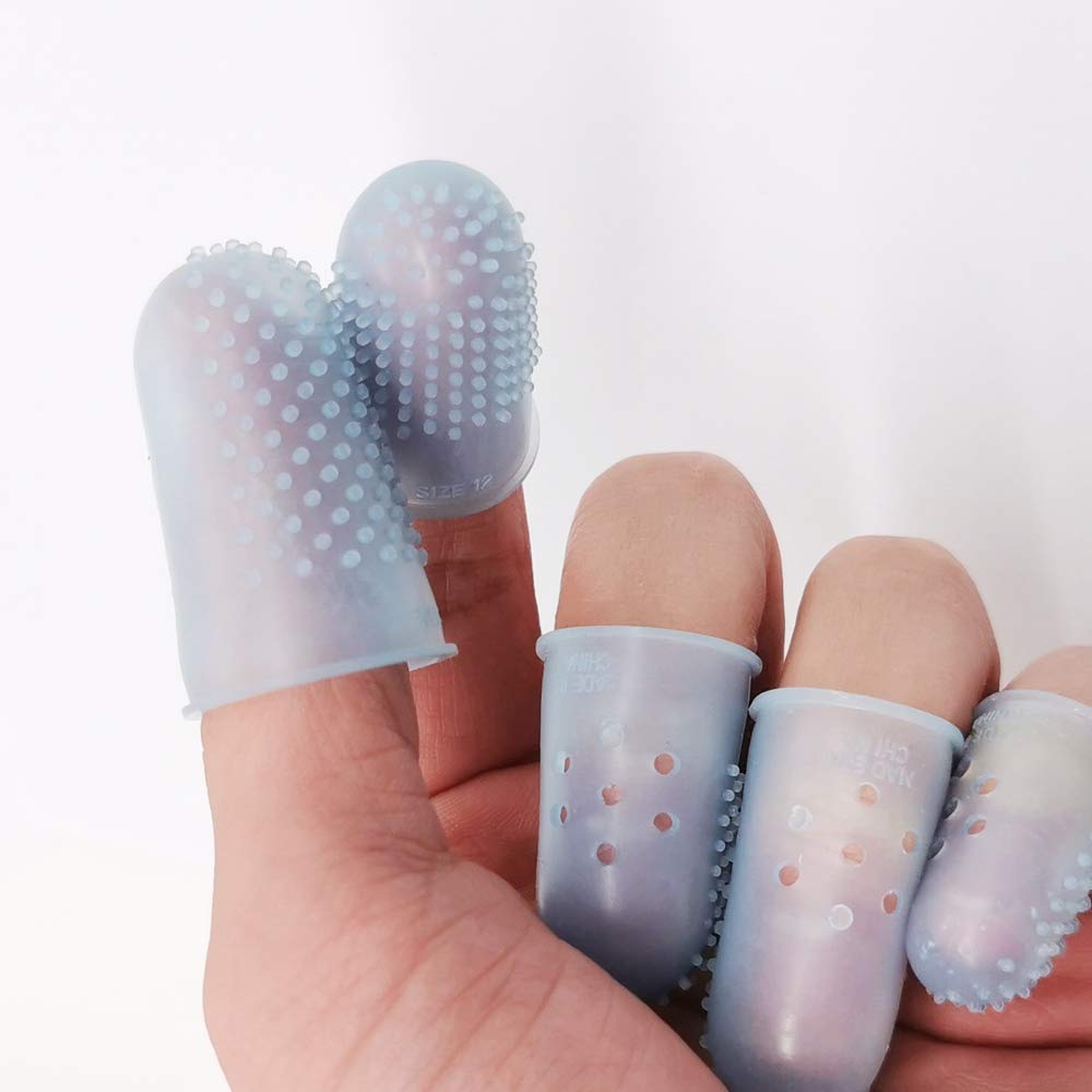 12 Silicone FINGERTIPS Assorted Sizes Finger Tips Tough Office Supplies Product