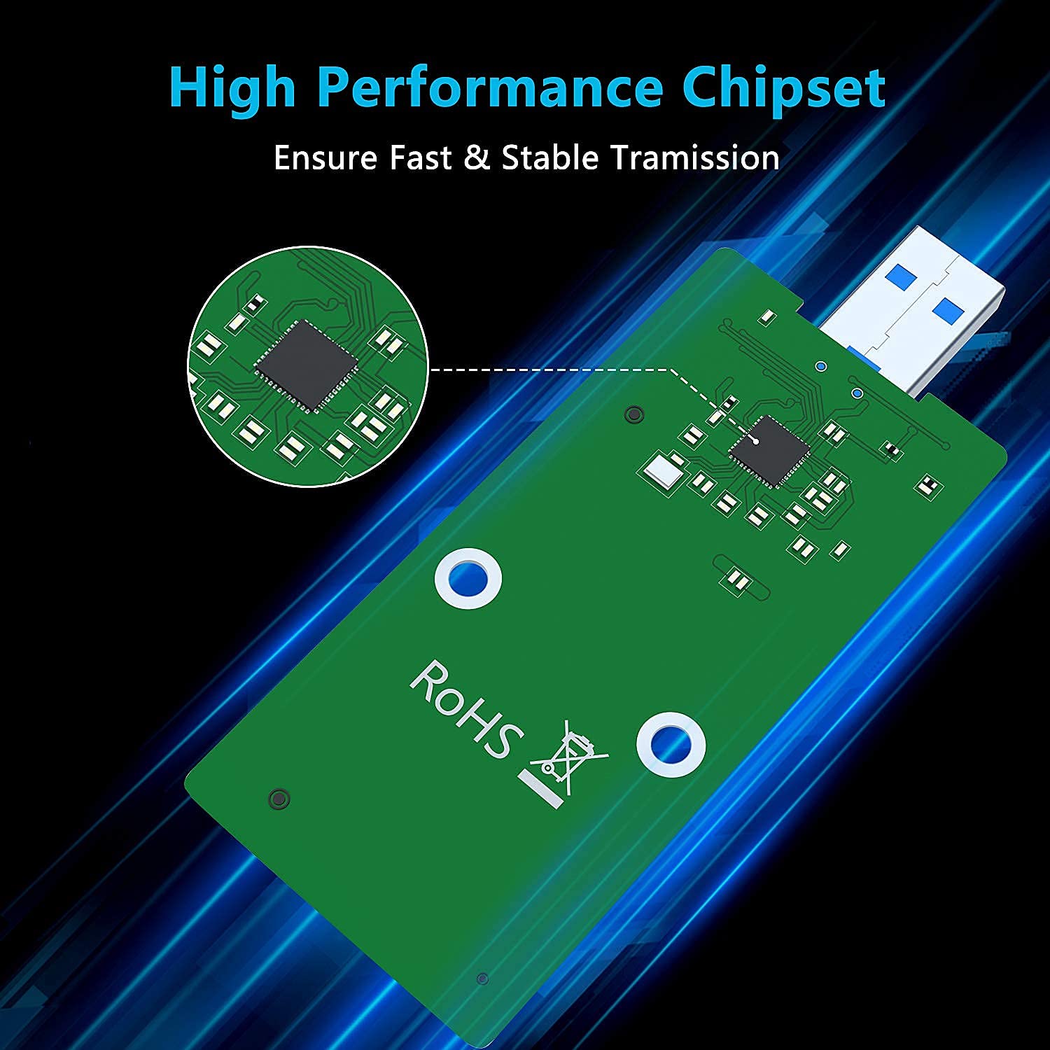 INDMEM mSATA to USB 3.0 Enclosure with 64GB mSATA SSD