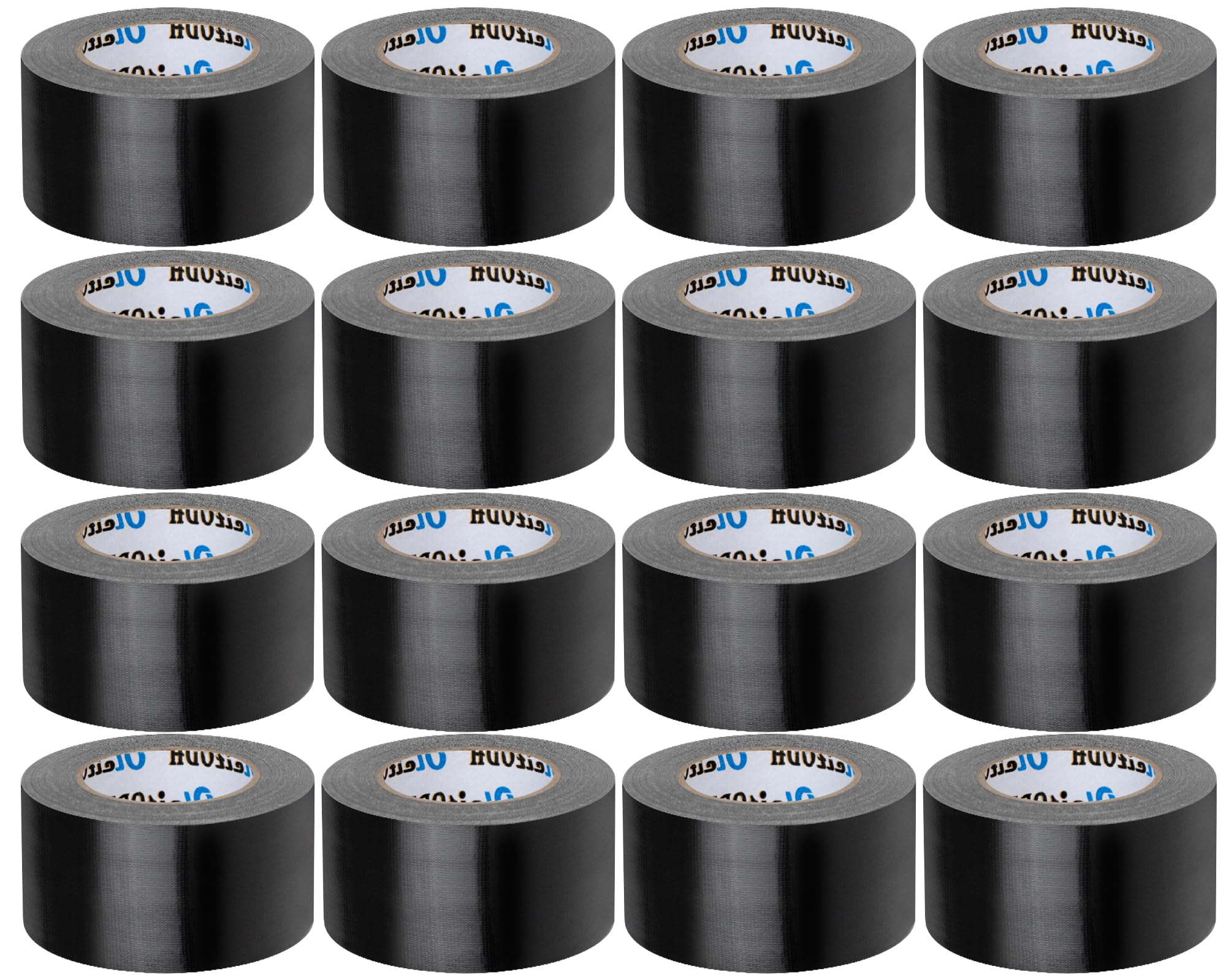 16 Pack Black Duct Tape Bulk 2 inch Duct Tape Heavy Duty 30 Yards Each,Strong No Residue All-Weather Duct Tape, Tear by Hand, Multi-Use for Indoor & Outdoor Repairs, Industrial, Professional Use