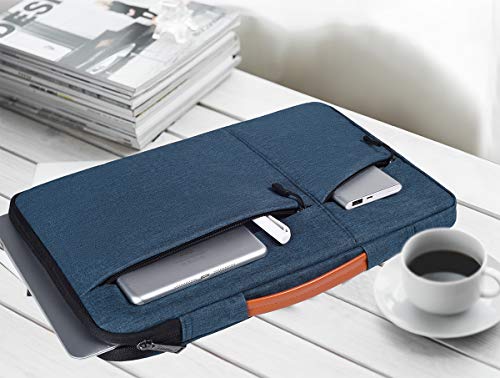 14-15 inch Laptop Sleeve Bag for Dell XPS 15/Inspiron 14, HP Chromebook 14/Pavilion x360 14, Lenovo Flex 5/IdeaPad 14, Acer HP DELL Lenovo ASUS Computer 14" Waterproof Computer Case(NavyBlue)