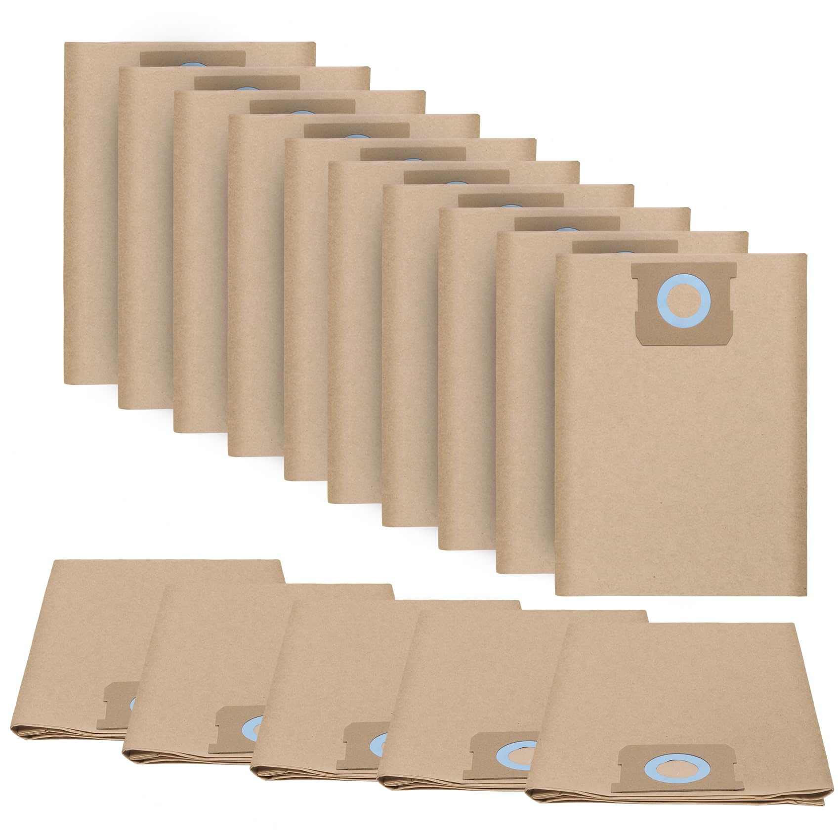 15 Pack Vacuum Bags Fits for DEWALT 6 to 10 Gallon Shop Vac DXVA19-4101,LUNARUBBY Replacement Filter Bags for Wet/Dry Vacs,High Efficiency Dust Collection Bag,Replacement Parts BM08 Accessories Kit