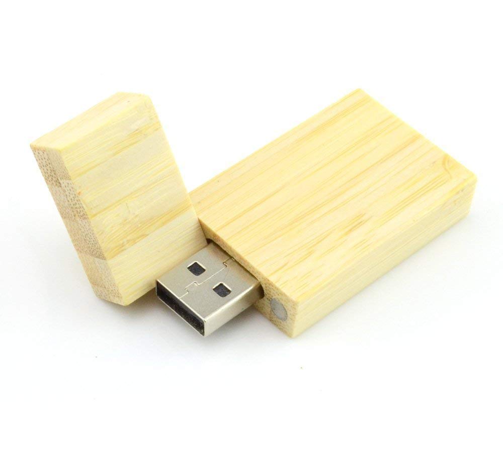 5 Pack Square Bamboo Wood 2.0/3.0 USB Flash Drive USB Disk Memory Stick with Wooden (2.0/4GB)