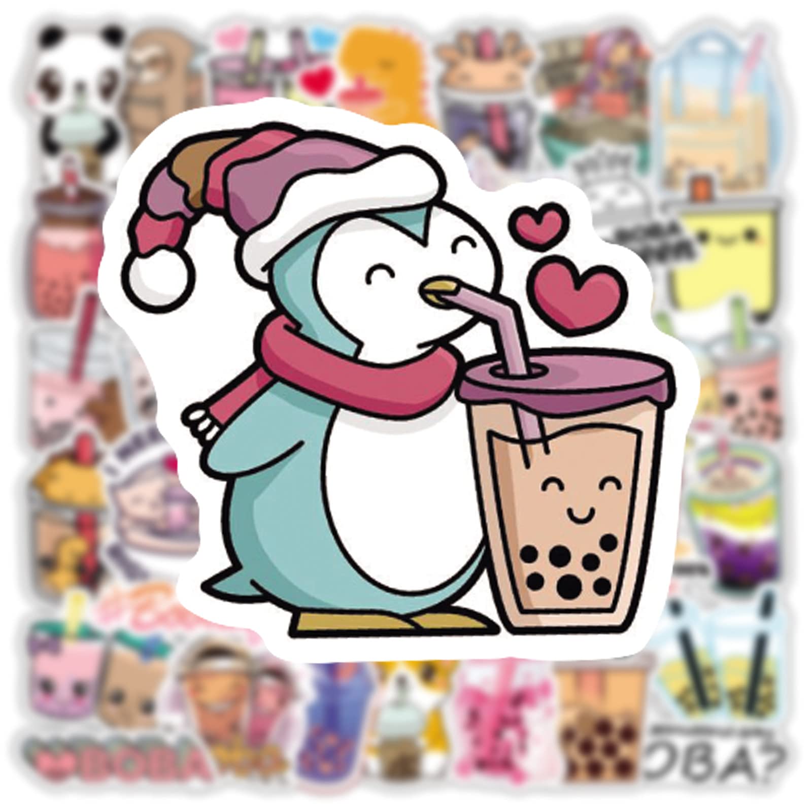 100pcs Kawaii Coffee Stickers, Cute Stickers Coffee Cups, Chromebook Stickers, Vinyl Decals Cups, Café Stickers for Teens (Stickers for Kids, Teens, Adults)