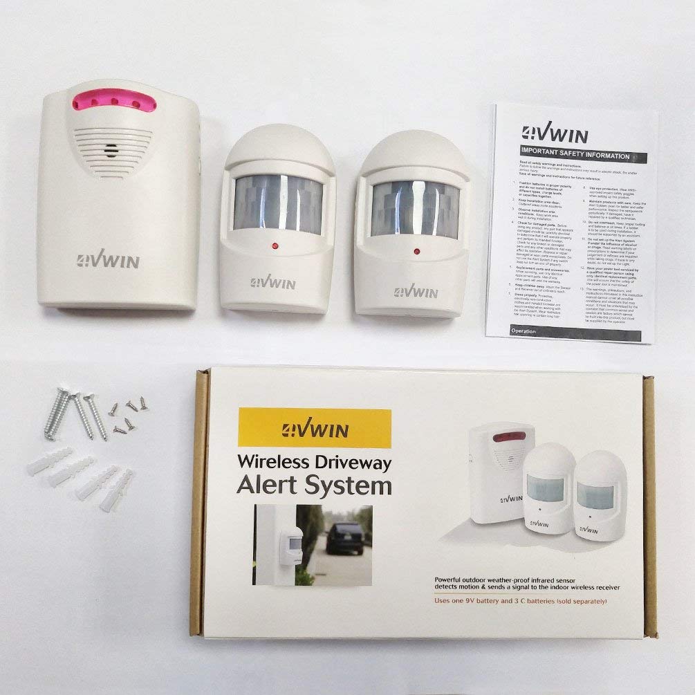 4VWIN driveway alarm provides a convenient and economic way to alert you the moment when someone is approaching your home