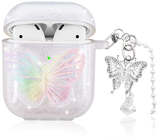 2 Pack Aiiko Airpods 2nd 1st Generation Case with Keychain