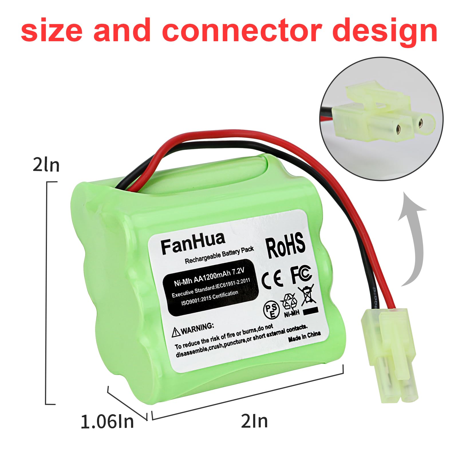 1200mAh XB2950 Replacement Battery for Shark V2950 V2950A V2945Z V2945 Vacuum Carpet Sweeper 7.2V Ni-Mh Battery