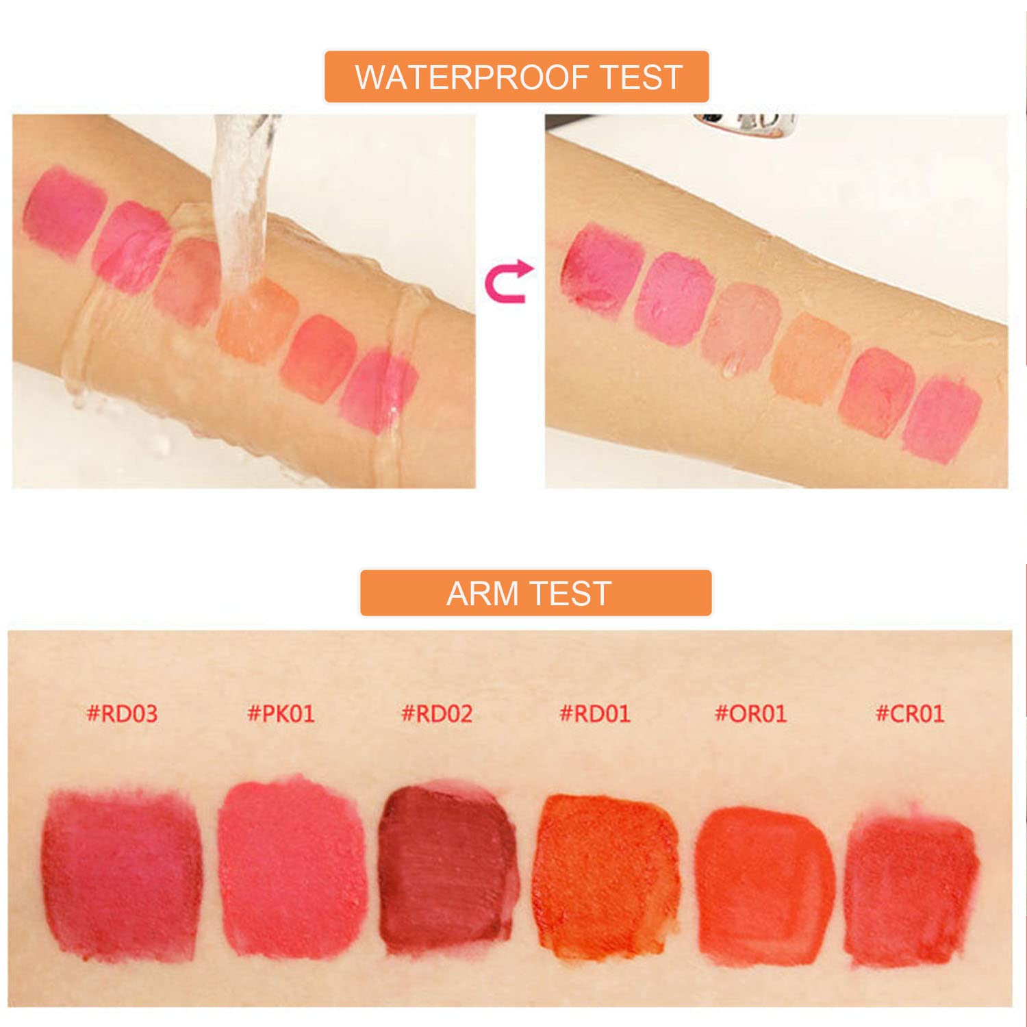 6 Colors/Set Wine Lipstick, Long Lasting Waterproof Lip Tint Set, Matte Lip Gloss Lipsticks Lip Stain