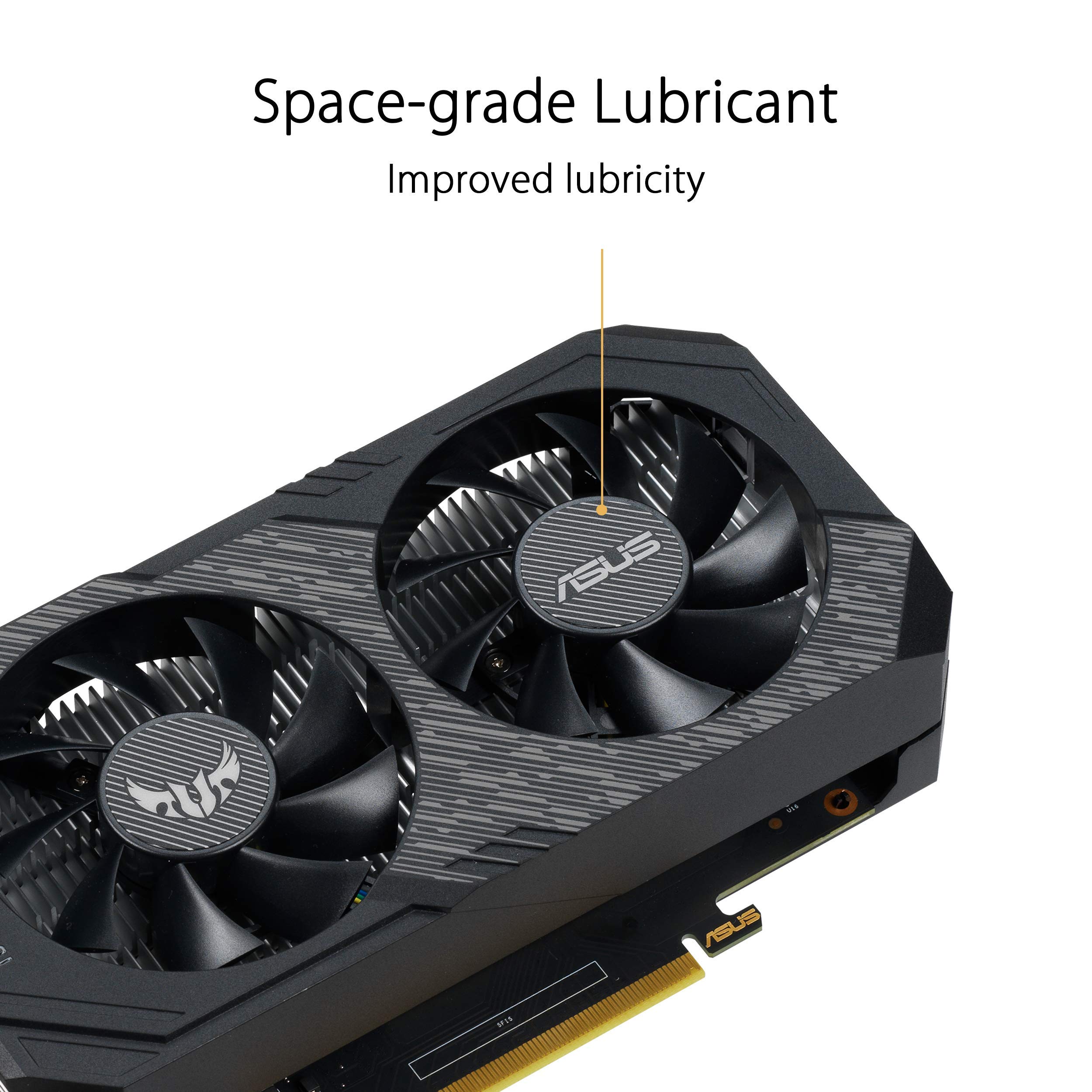 ASUS TUF Gaming NVIDIA GeForce GTX 1650 OC Edition Graphics Card (PCIe 3.0, 4GB GDDR6 Memory, HDMI, DisplayPort, DVI-D, 1x 6-pin Power Connector, IP5X Dust Resistance, Space-Grade Lubricant) (Renewed)