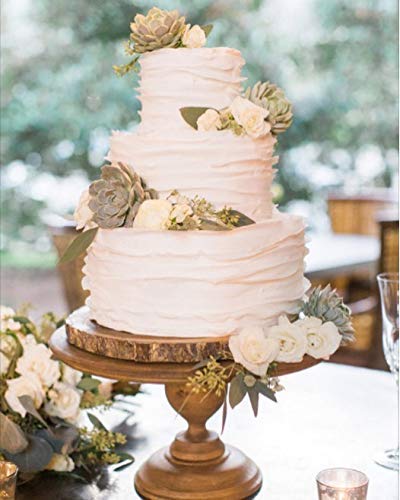 14 inch Wood cake stand Wedding cake display Rustic cupcake holder Donuts pedestal Barn table decoration for birthdays, baby showers
