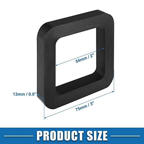 A ABSOPRO Hitch Receiver Silencer Pads 2 Inch Noise Reduction Muffler Pads for Car Adjustable Ball Mounts Rubber Black (Set of 5)