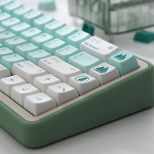 144 Keys PBT DYE MDA Profile Keycaps Green Keycaps Set for 61/64/87/04/108 Cherry Mx Switches Mechanical Keyboard