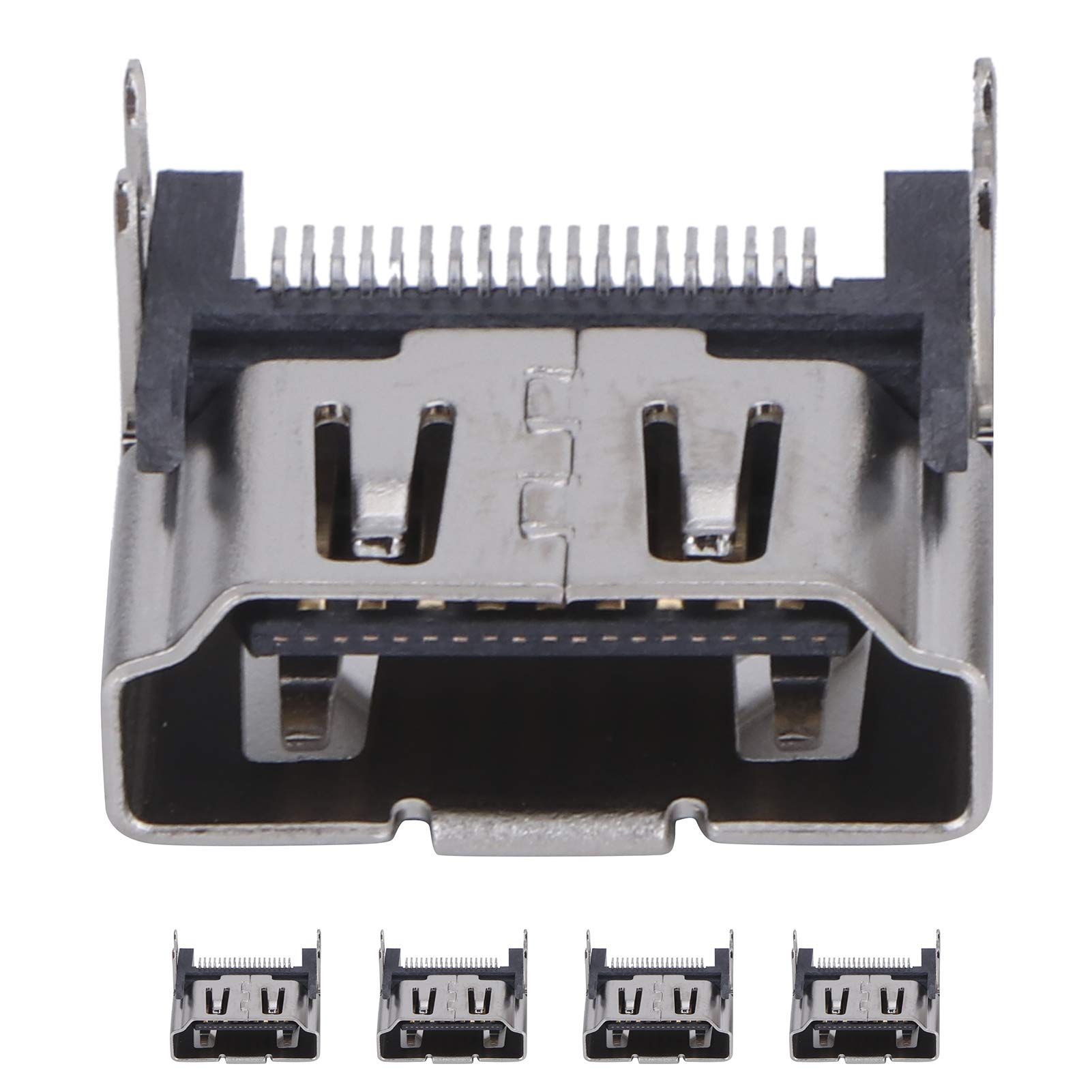5 Pcs Game Console Socket,Game Console Socket Port Interface Connector Replacement,for PS4 Slim/PRO,Mini Port Socket, in Use