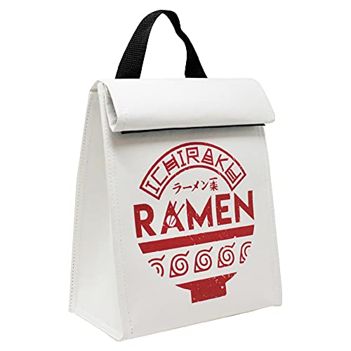 Ripple Junction Naruto Shippuden Ichiraku Ramen Bowl White Roll-Top Reusable Anime Lunch Bag