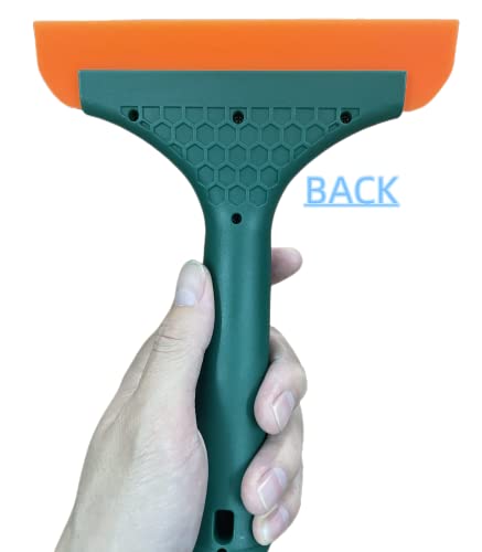2 Pcs Silicone Squeegee, Handheld 6 inch Super Soft Small Silicone Glass Cleaning Squeegee,for Auto Glass Film,Bath Mirror,Windows,Glass Doors,Countertop Cleaning,Car Window (Dark Green)