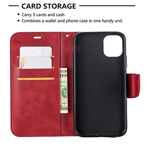 GLOW Co., Ltd. iPhone 12 Pro Max Notebook Type Case with Strap, Red, Tempered Glass & Stylus Pen 407-2-02