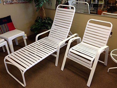 2" Wide x 200' Roll Vinyl Strap for Patio Chairs, Lawn Furniture, and Deck Chairs, Make Your Own Replacement Straps, (201 White)