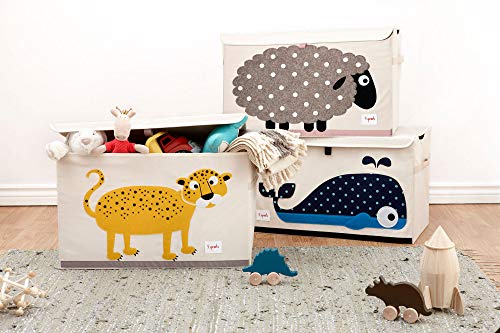 3 Sprouts Kids Toy Chest - Storage Trunk for Boys and Girls Room - Sheep