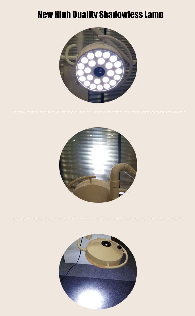 72W LED Stomatology Cold Light Shadowless Lamp Surgical Wall-Mounted Lamp Beauty Tattoo Pet Surgery Shadowless Light 24 Bulbs