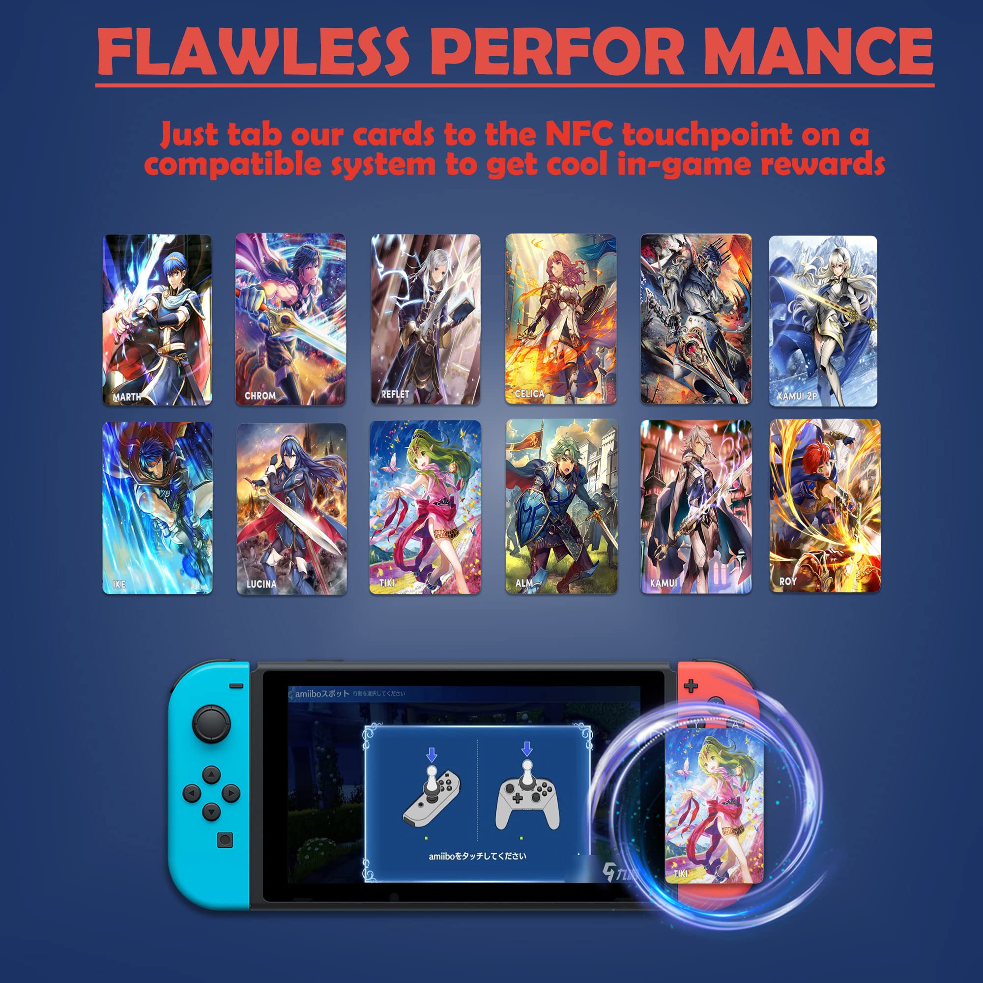 12PCS NFC Cards for Fire Emblem Engage Mini Amiibo Cards Unlimited Use Compatible with Switch Wii U and New 3DS