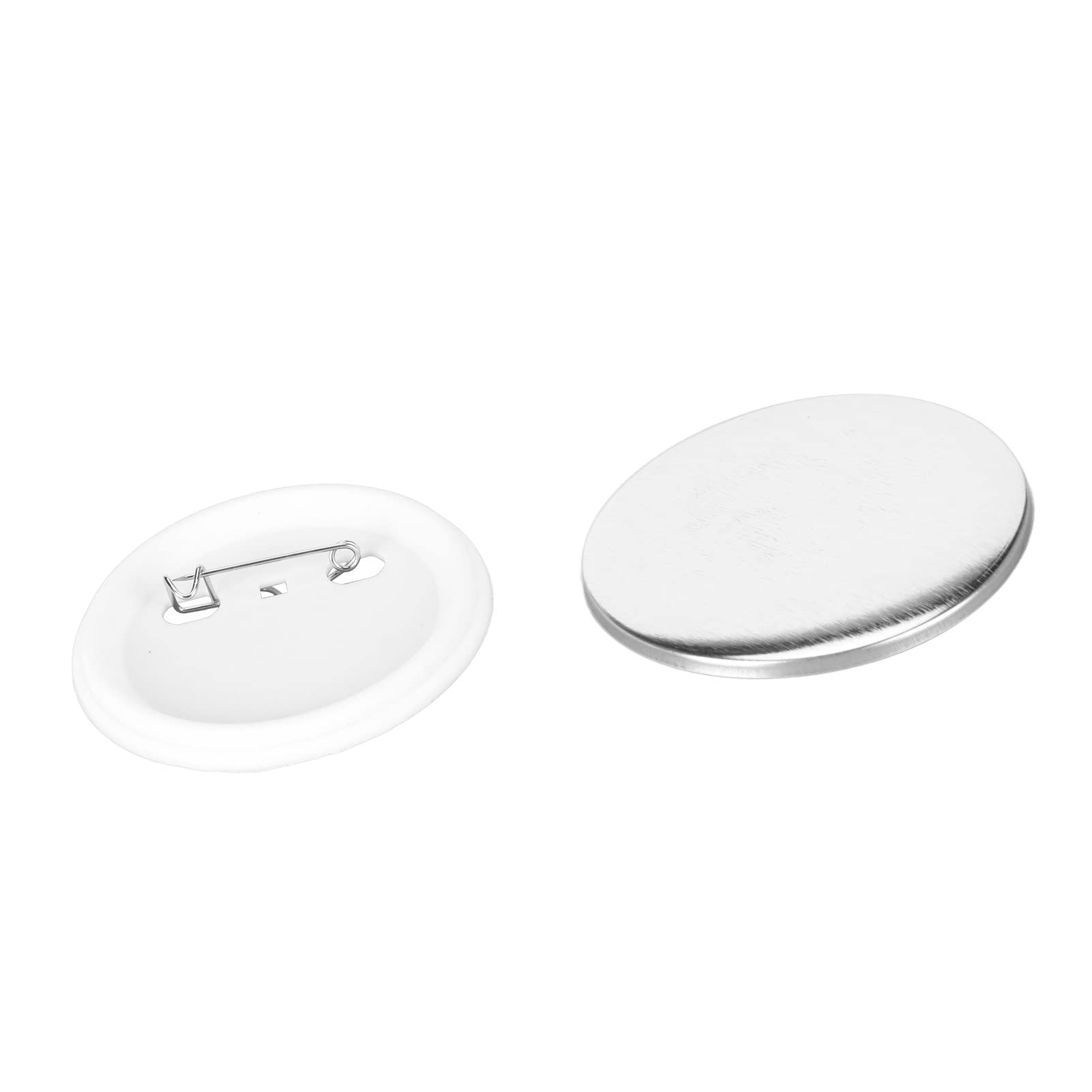 100 Sets Blank Pin Button Maker Machine Badge Parts Set for Button Making Machine DIY RoundForm Rustproof Button Making Supplies Pin Maker Back Button (58MM)