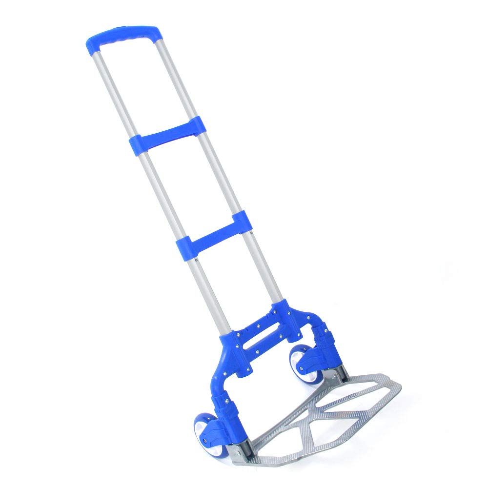 Trlec gt4-ly and Durable Portable Folding Collapsible Aluminum Cart Push Truck Trolley Blue