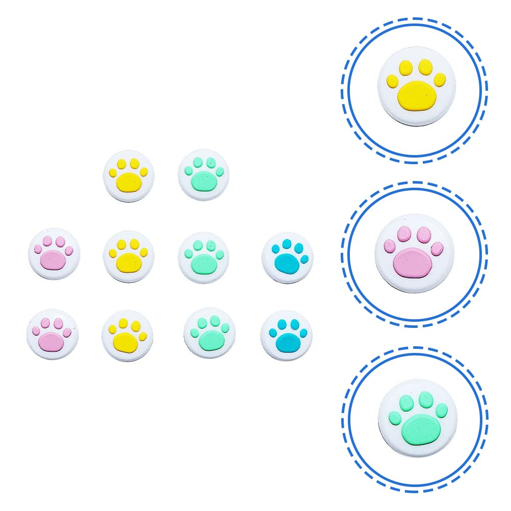 10pcs Silicone Cat Paw Pattern Thumb Grip Caps Creative Joystick Cover