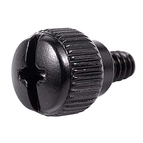 6# 32x6mm Desktop for Computer PC Case Chassis Thumb Screws Black 100 Pcs - (Black) SCRW-024456