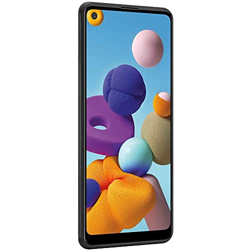 Samsung Galaxy A21 GSM Unlocked Android Cell Phone, US Version Smartphone, 32GB Storage, Long-Lasting Battery, 6.5β Infinity Display, Quad Camera, Black (Renewed)