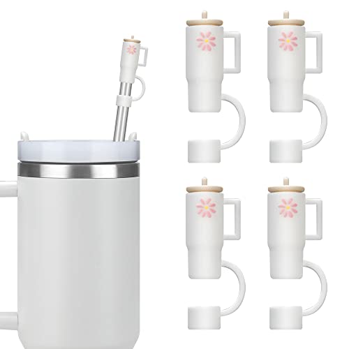 4 PCS Straw Covers Cap for Stanley Cup, Silicone Straw Tip Covers for Stanley 30 & 40 Oz Tumbler with Handle, Straw Toppers for Stanley Tumbler Cup