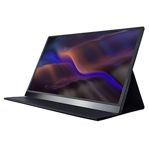 15.6" 1080p Portable Monitor, IPS Display Type, Built-in Speaker, Case with Stand