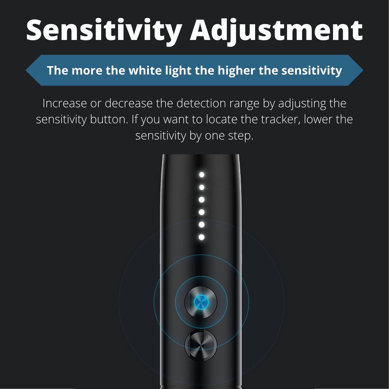 MADELONE Anti Spy Detector - for Wireless Audio Bug Camera, Bug Detector, Privacy Protector, 5 Levels Sensitivity, Portable Pen Shape for Home Office Travel
