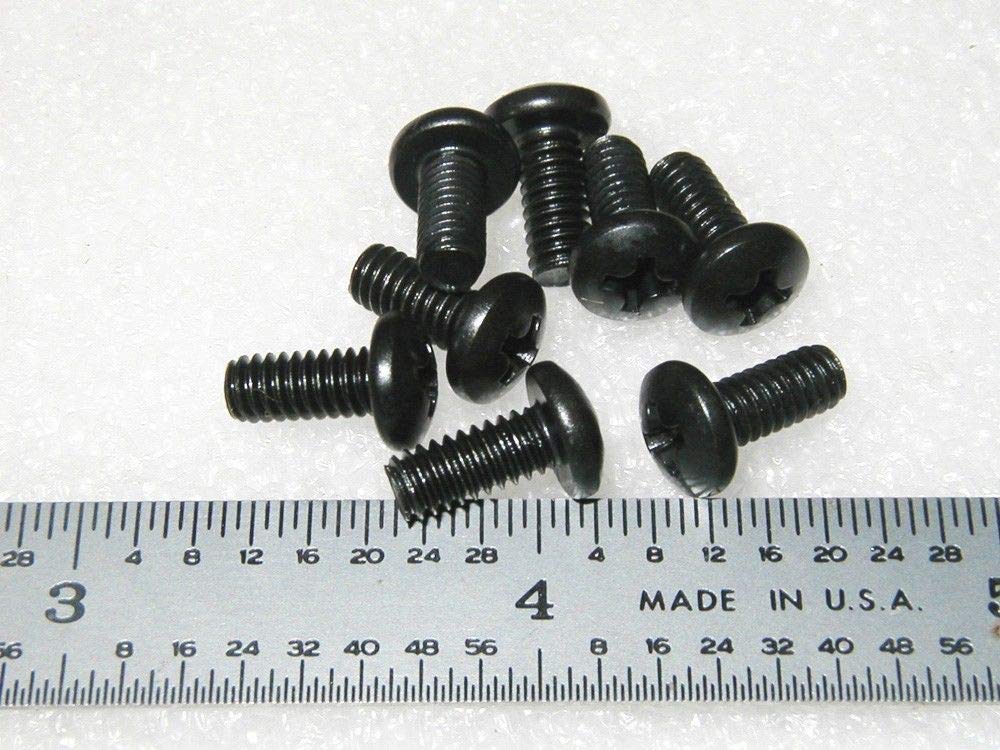 8-32 X 3/8" SCREW PAN HEAD PHILLIPS BLACK OXIDE ALLOY STEEL - 100 PCS Screws Kit Set