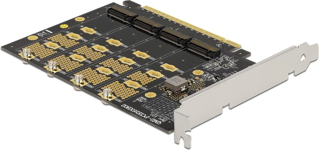 Delock PCI Express x16 Card to 4 x Internal NVMe M.2 Key M - Bifurcation