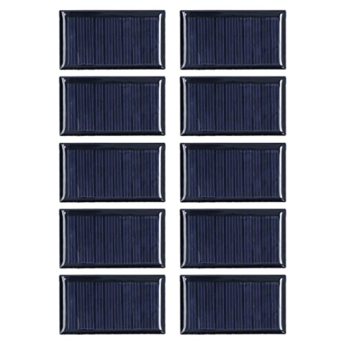 10pcs Small Solar Cell 0.15W 5V Mini Power Solar Cells Weather Resistant DIY Solar Panel Module for Science Projects Toy Light