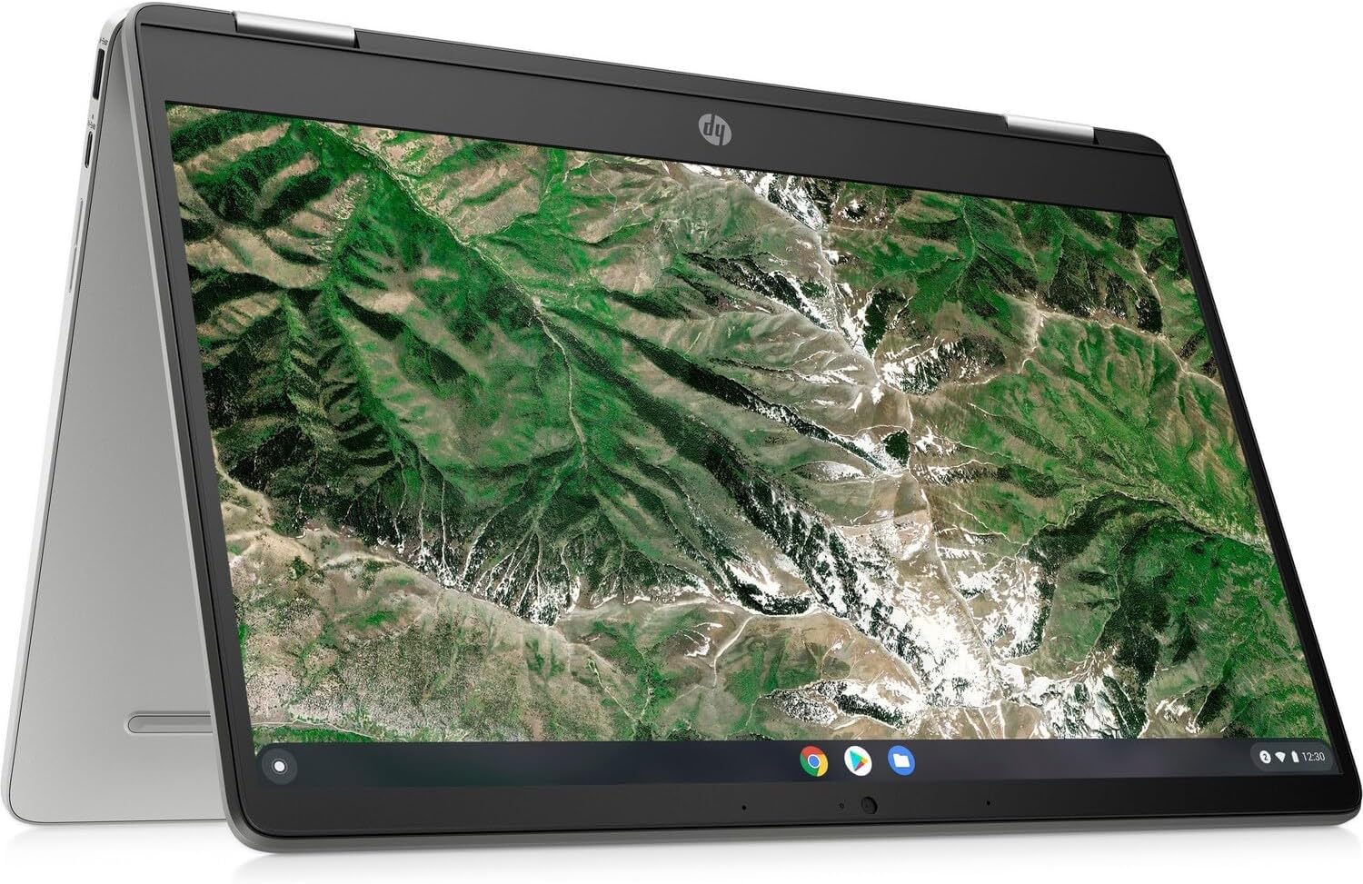 HP Chromebook x360 14-inch FHD Laptop , Pentium Silver N5030 4GB RAM, 64GB eMMC Computer Storage, 2-in-1 Touchscreen Notebook Tablet, Chrome OS, 14a-ca0097nr, Natural Silver (Renewed)