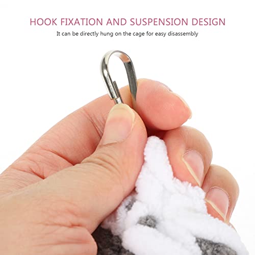 1Pc Ferret Toys, Sugar Glider Climbing Toys Rat Swing Hanging Toy Parrot Climbing Rope Bird Perches Stand Pet Swing Hamster Cage Accessories for Small Animals, Grey White