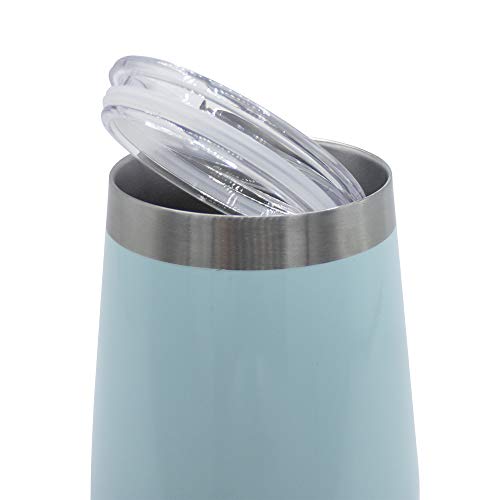 BUILT 12 Ounce Double Wall Stainless Steel Wine Tumbler with Lid Mint 5270078