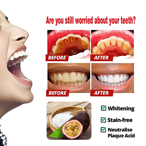 Baking Soda Whitening Toothpaste Intensive Stain Remover Whitening Toothpaste Strengthening Stain Removal Gel Toothpastes Strong Cleaning Power Natural Fluoride-Free Toothpaste (Blueberry)