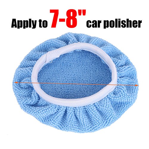 AIVS Car Polisher Pad Bonnet Polishing Bonnet Buffing Pads Waxer Pads Cover for Car Buffer Polisher(7"-8")