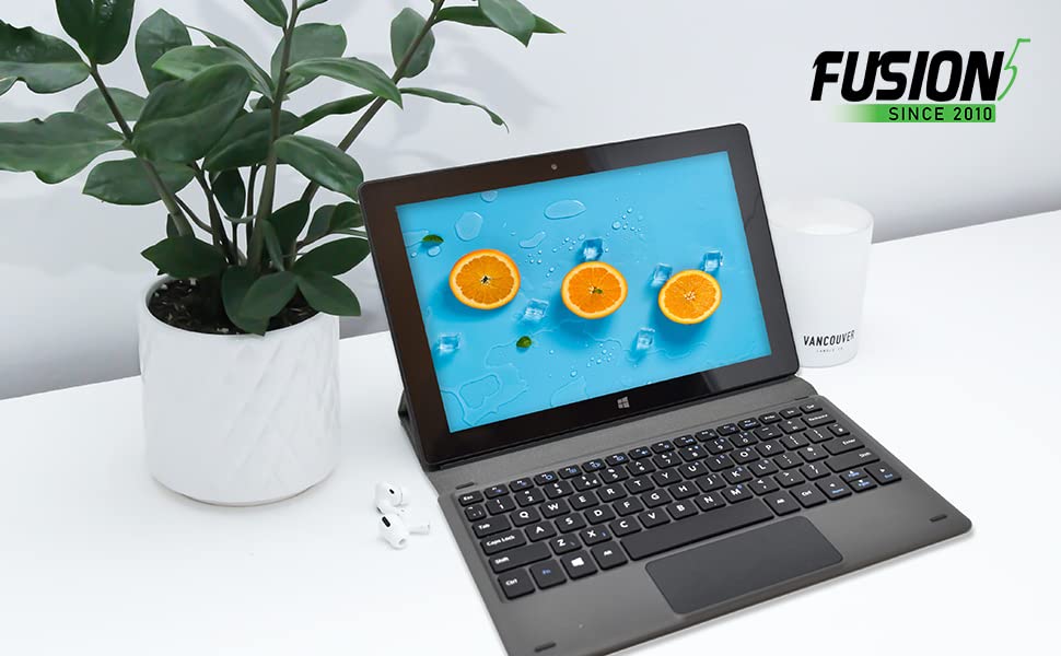 10.1" Windows 11 Full HD Tablet with Docking Keyboard - 2 in 1 Laptop / Ultra Slim Tablet PC - FWIN232 PRO S3, 8GB RAM, 256GB Storage, N4120 Quad-Core CPU, FHD (1920x1200), M.2 SATA Expandable Storage