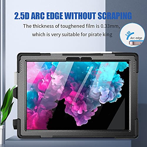 ZenRich (2 Pack) Tempered Glass Screen Protector for Surface Pro 7 Plus/Surface Pro 7/Surface Pro 6/ Surface Pro 5/Surface Pro 4, Glass Screen Film with 9H Hardness/Case Friendly/for S Pen