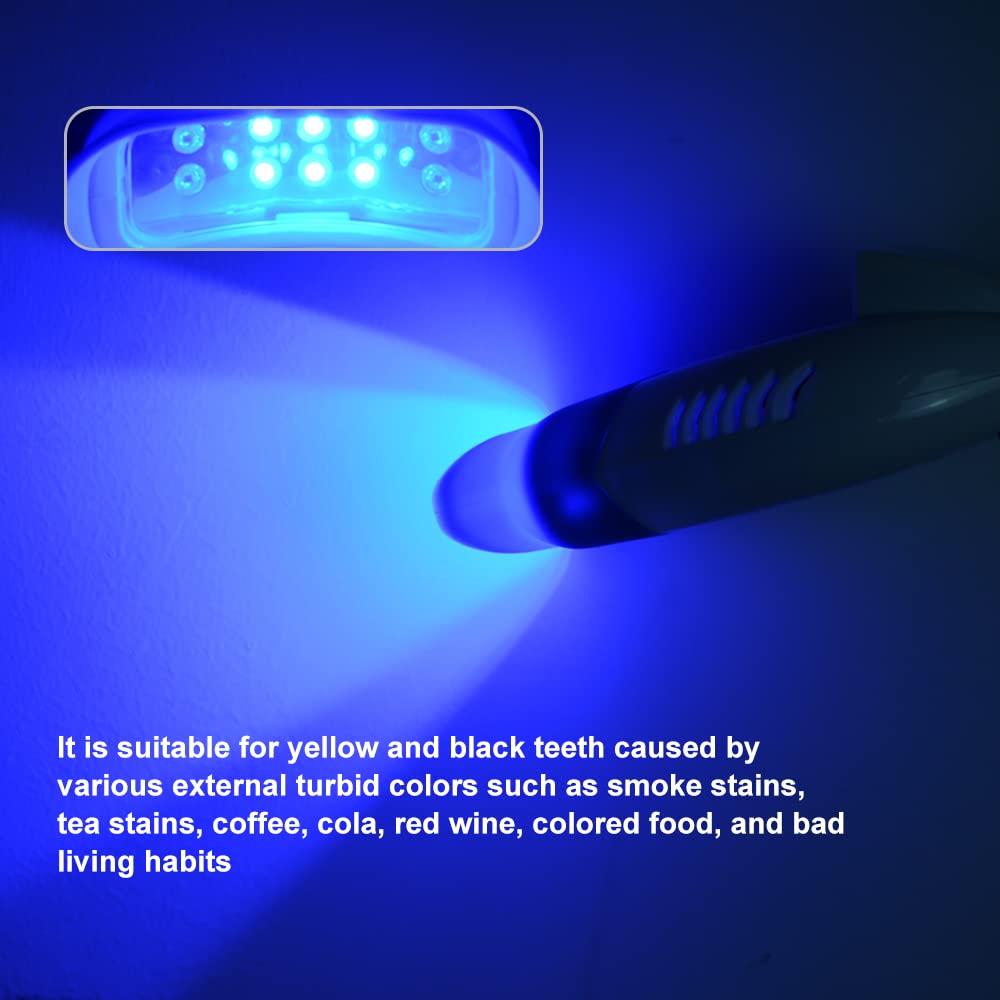 Fencia Teeth Whitening Light, Mobile Dental Teeth LED Whitening Lamp Professional, Oral Care Teeth Whitening Machine LED Cold Bleaching Accelerator Tooth Whitener Blue/Red Light System