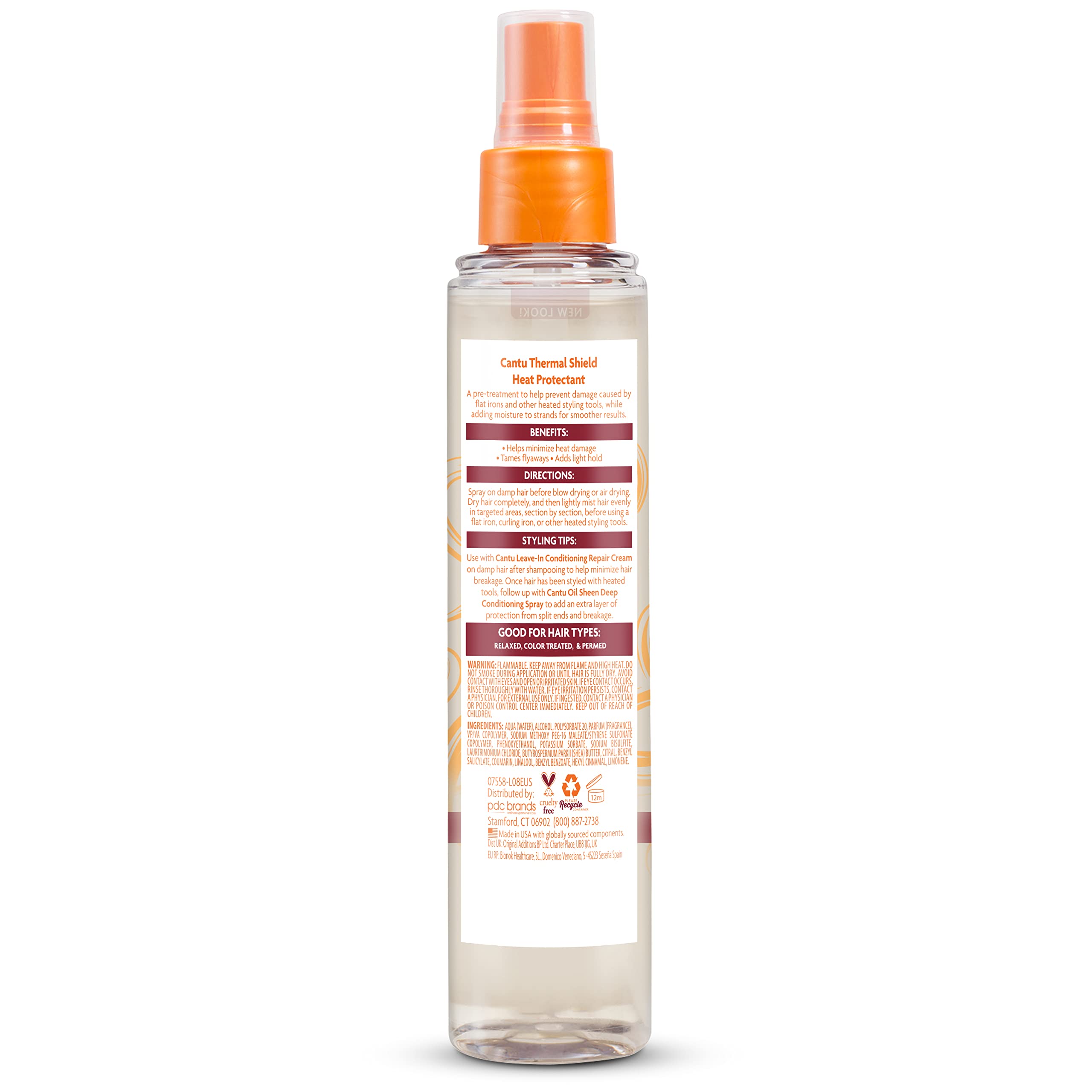 Cantu Thermal Shield Heat Protectant with Shea Butter, 5.1 fl oz (Pack of 3)