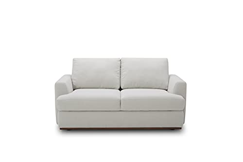 Amazon Brand β Rivet Modern Loveseat Sofa with Underseat Storage, 63.8"W, Chalk